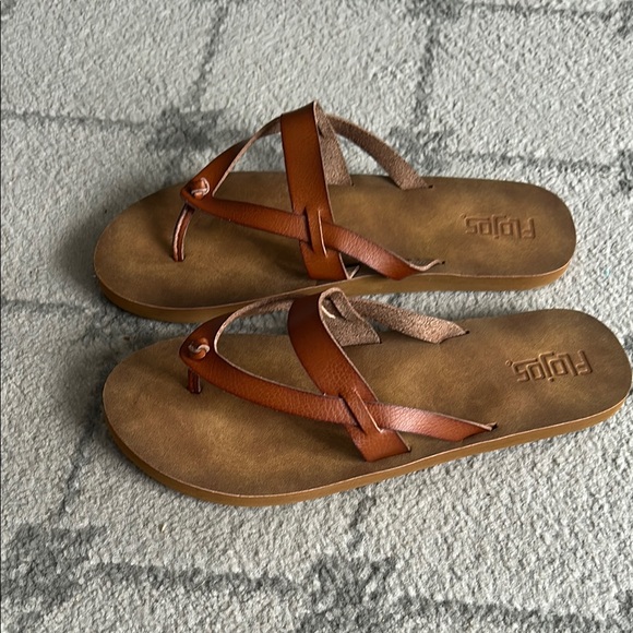 Flojos | Shoes | Flojos Brown Leather Sandals With Arch Support | Poshmark